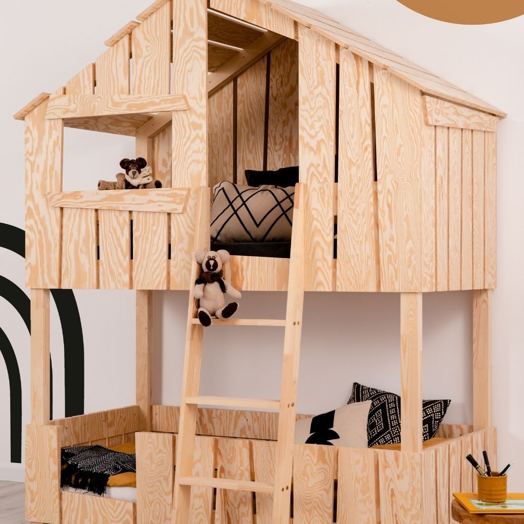 ADEKO - WOODEN BUNK BED HOUSE TED / Tuliroom